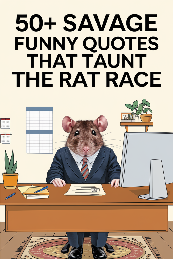 50+ Savage Funny Quotes That Taunt the Rat Race